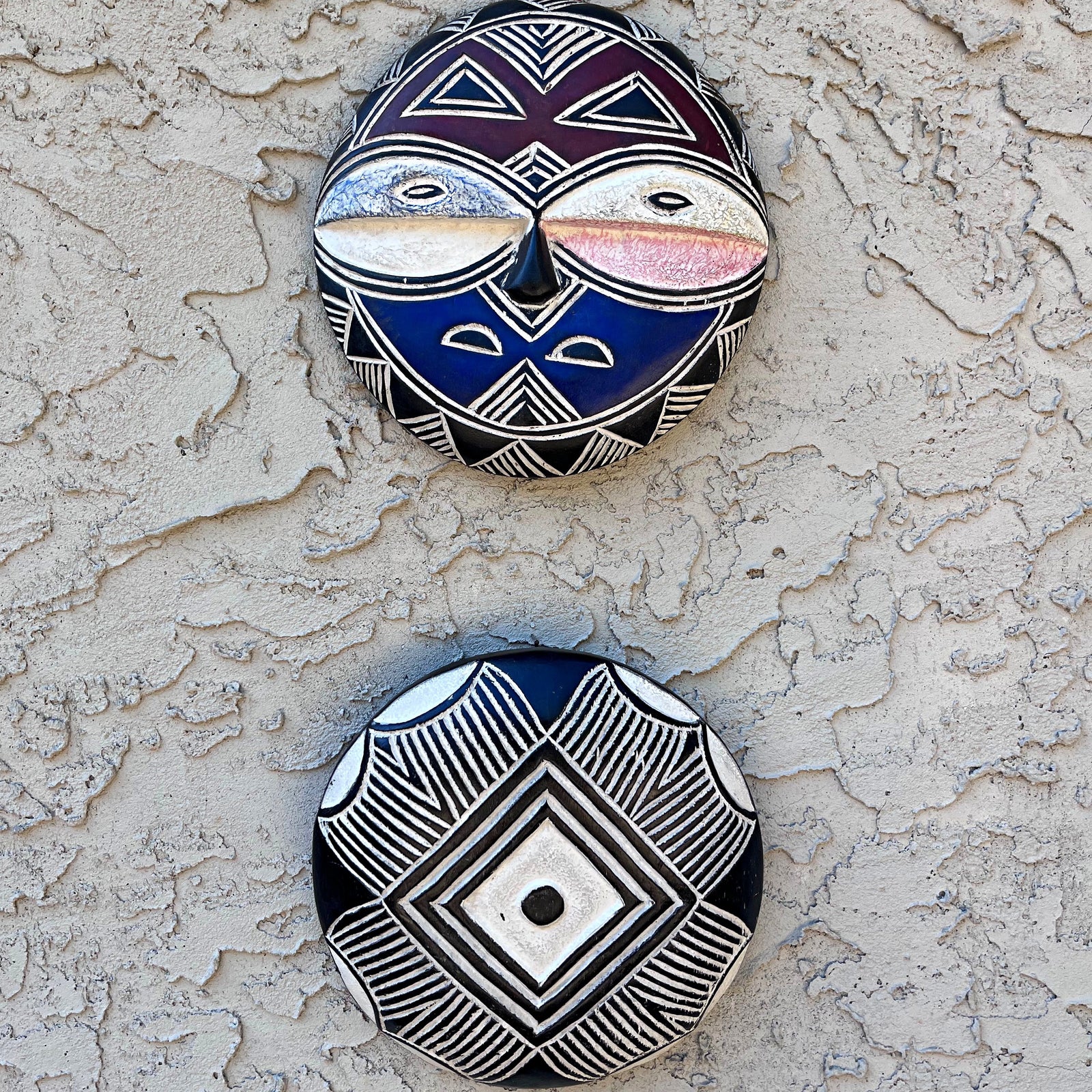 Bateke Beti Tribe African Round Mask | Afrilege