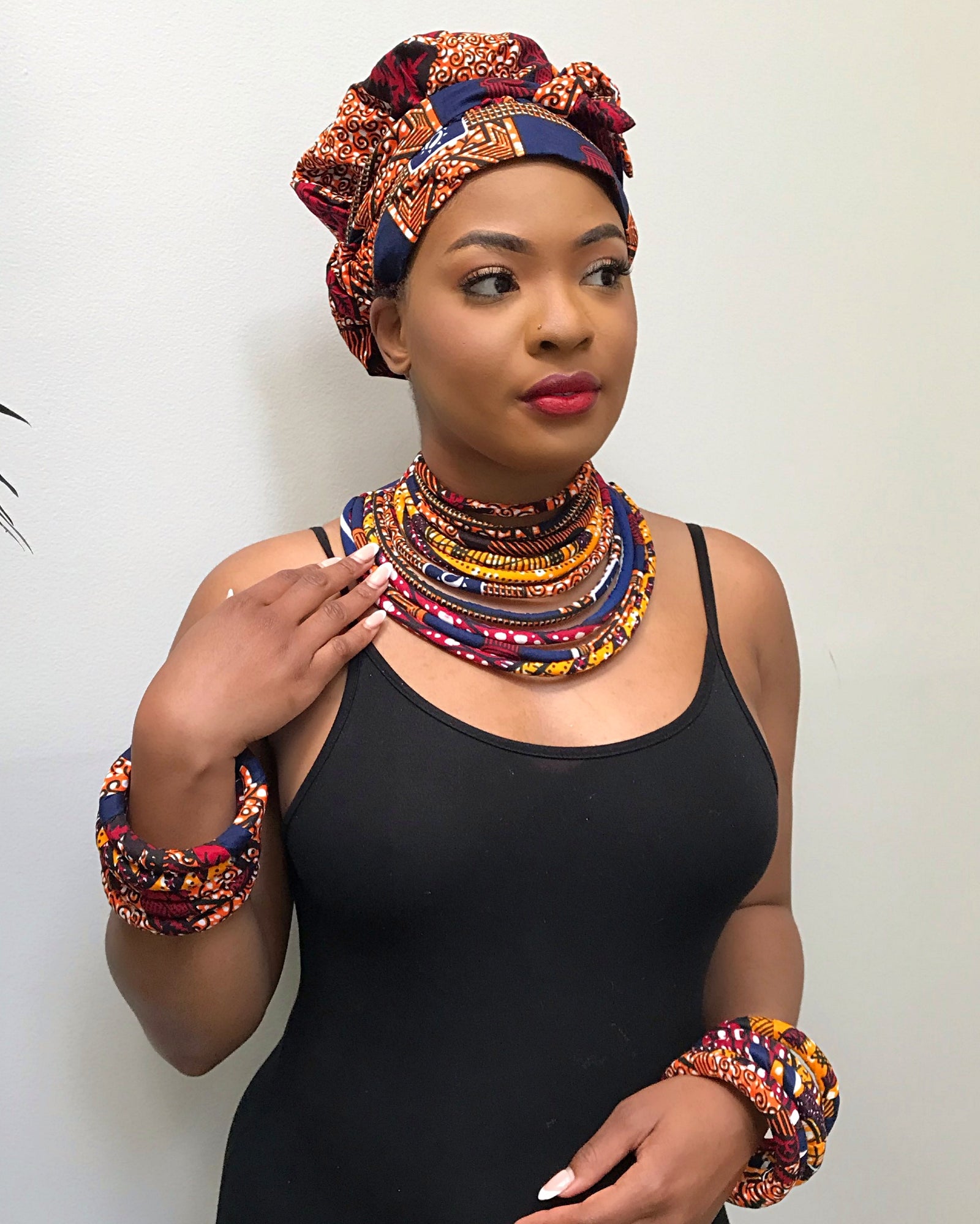 Carol African Print 10 Strands Rope | Afrilege