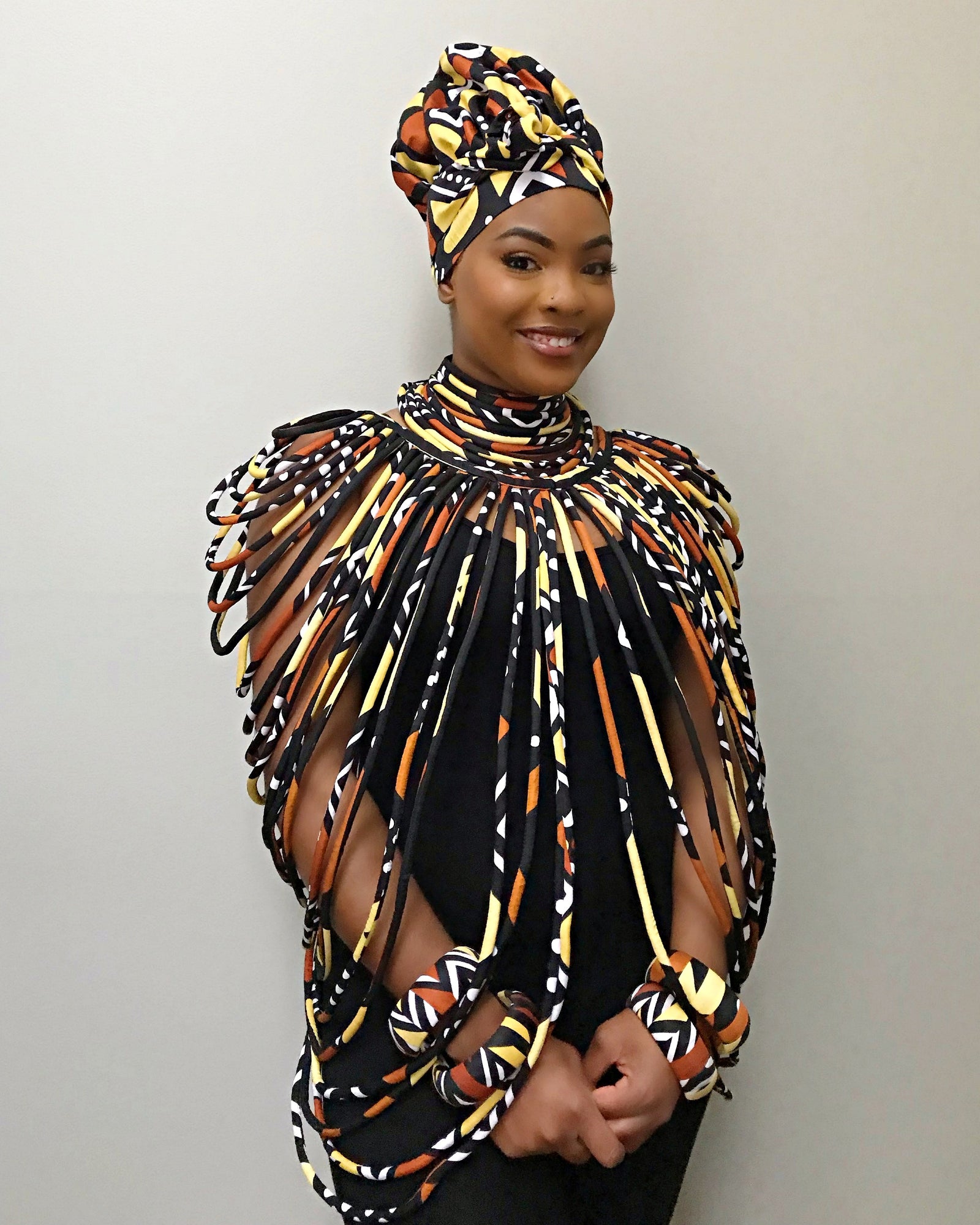 Bogolan African Print Multi-Strands Rope | Afrilege