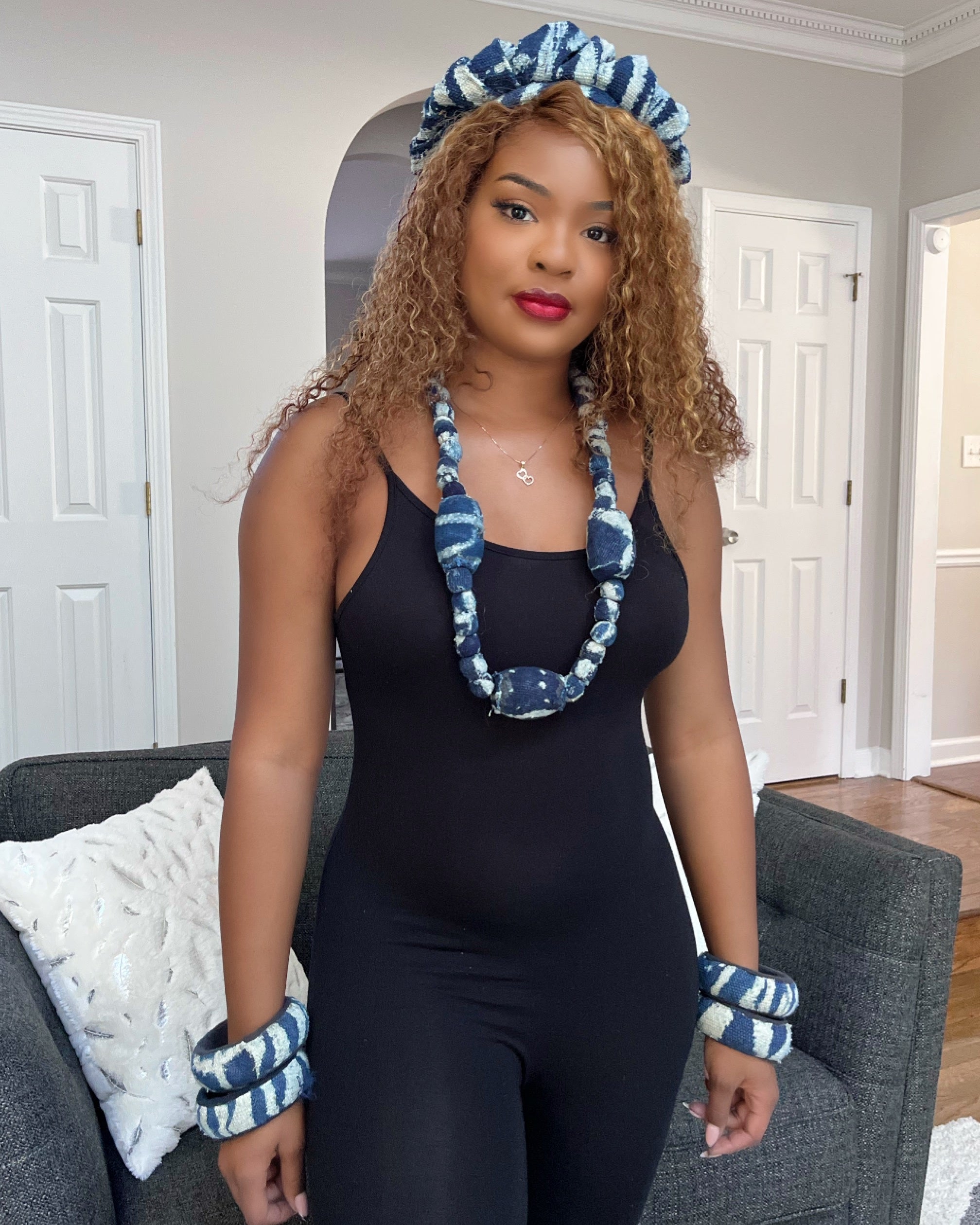 Bamileke Authentic Ndop Cloth ACCESSORIES from Cameroon | Afrilege