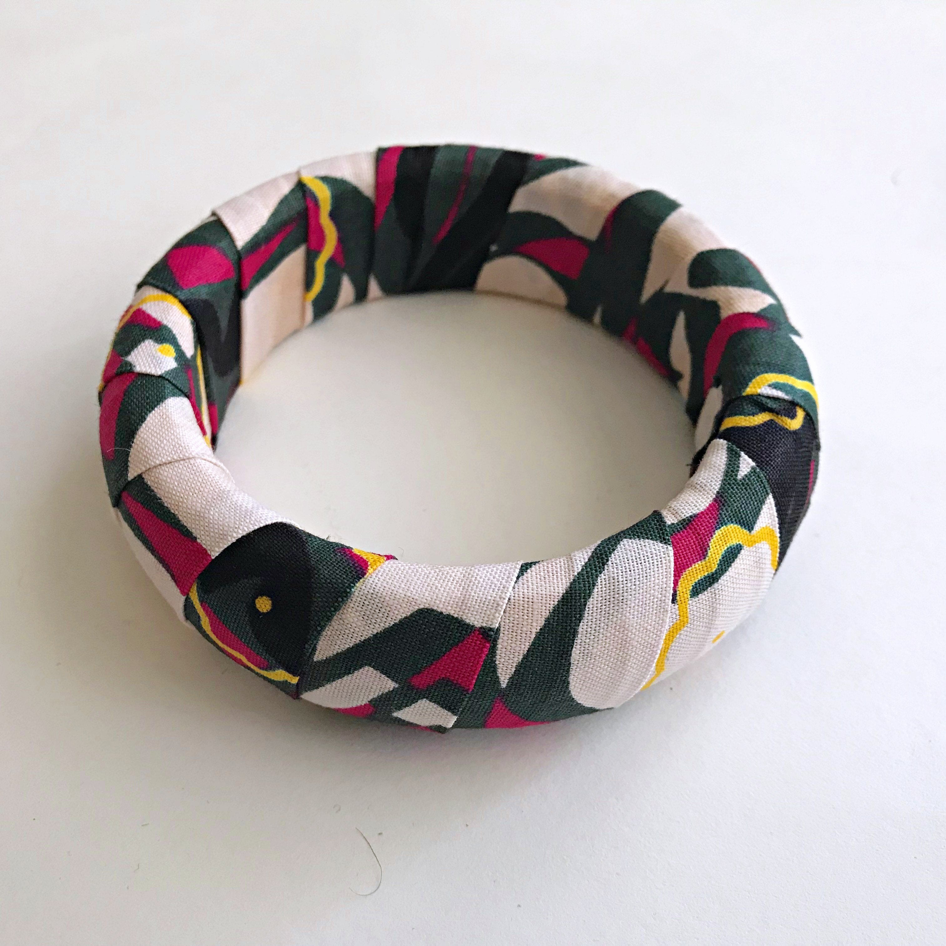 African Print Bangles Bracelets | Afrilege