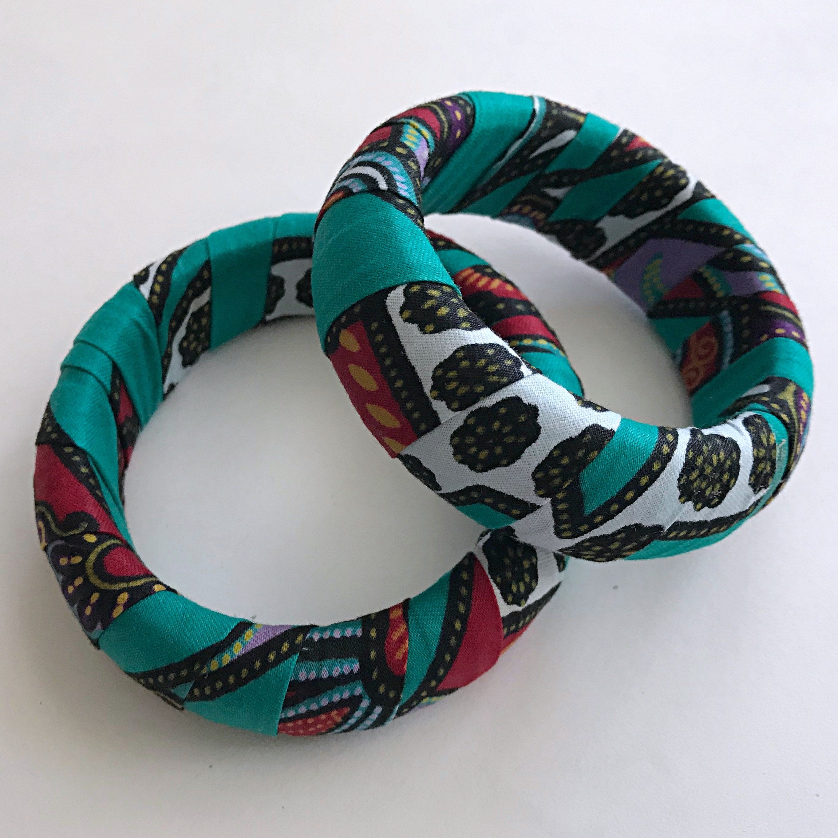 African Print Bangles Bracelets | Afrilege