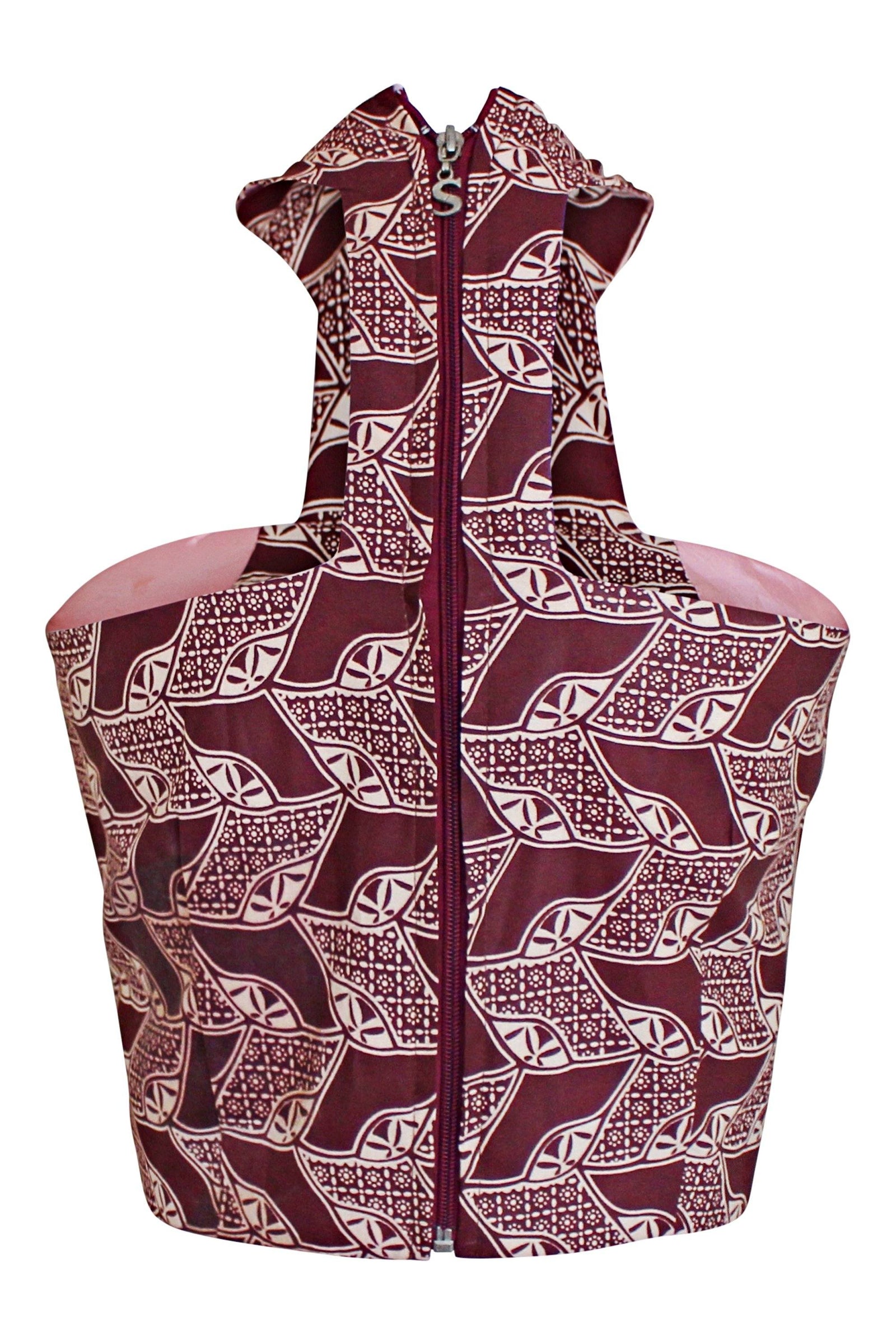 African Print Silk Crop Top | Afrilege