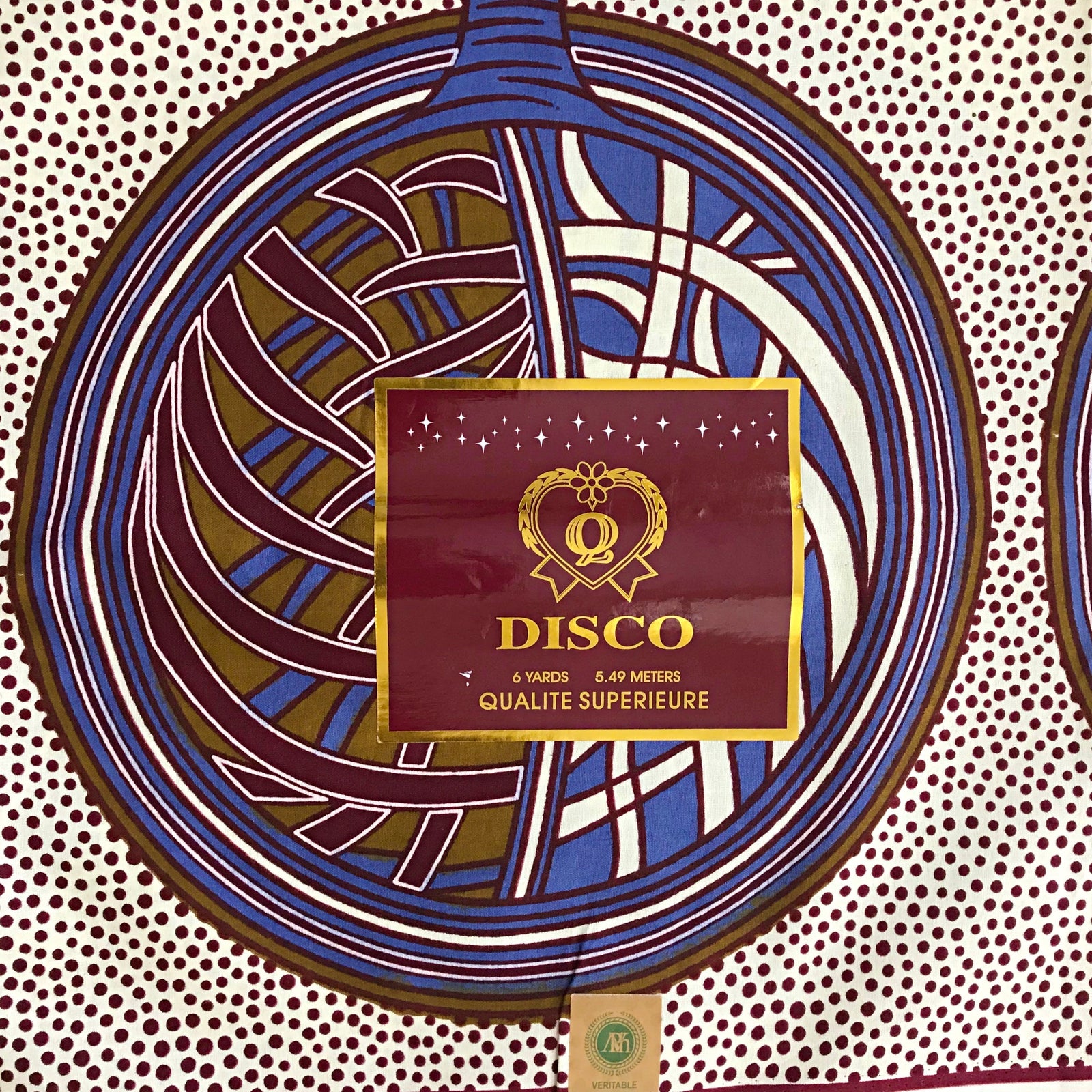 African Wax Print Ankara Fabric by The Yard - Beige / Blue / Brown ...