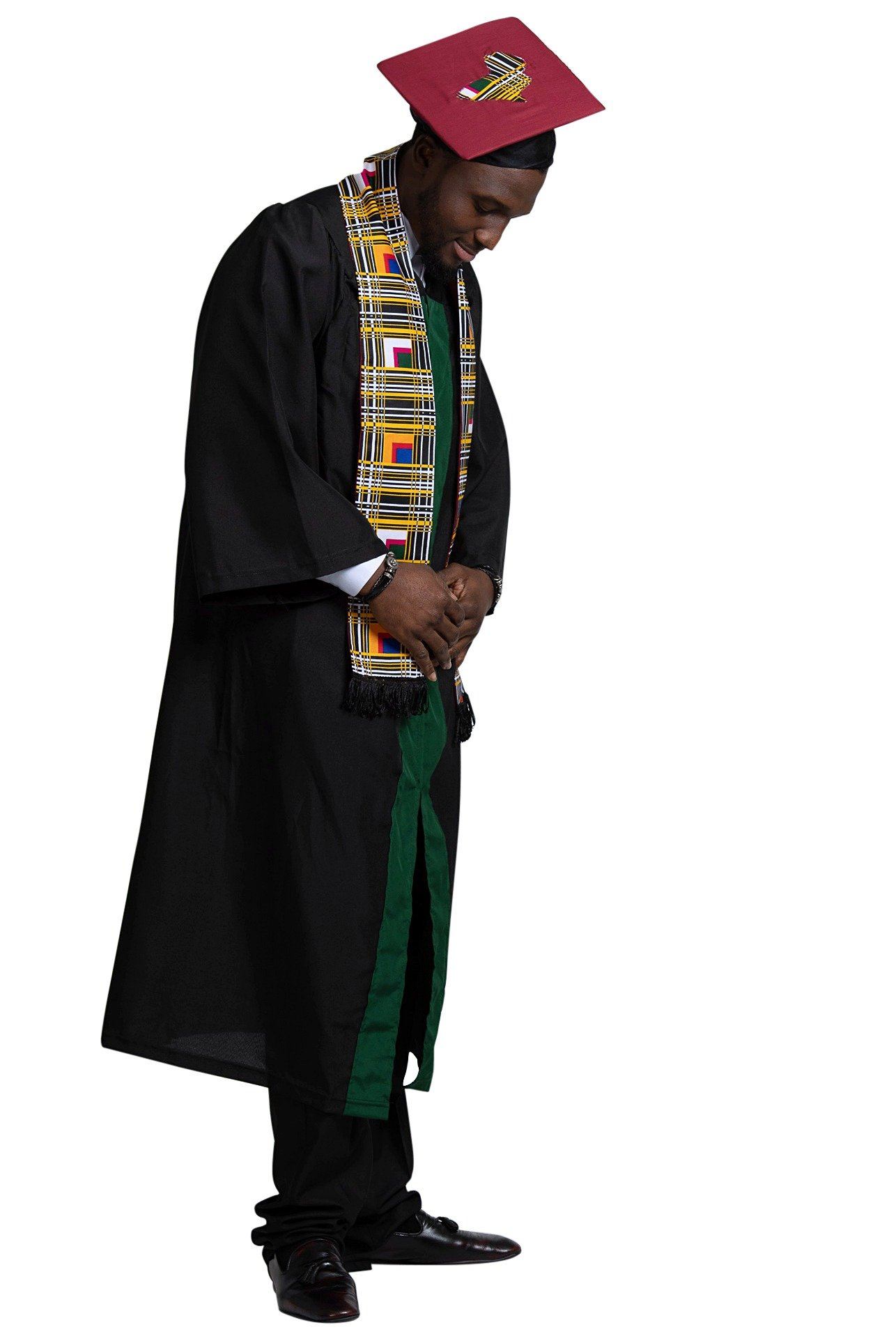 African Kente Cloth Graduation Stole / Kente Stole / Kente Sash | Afrilege