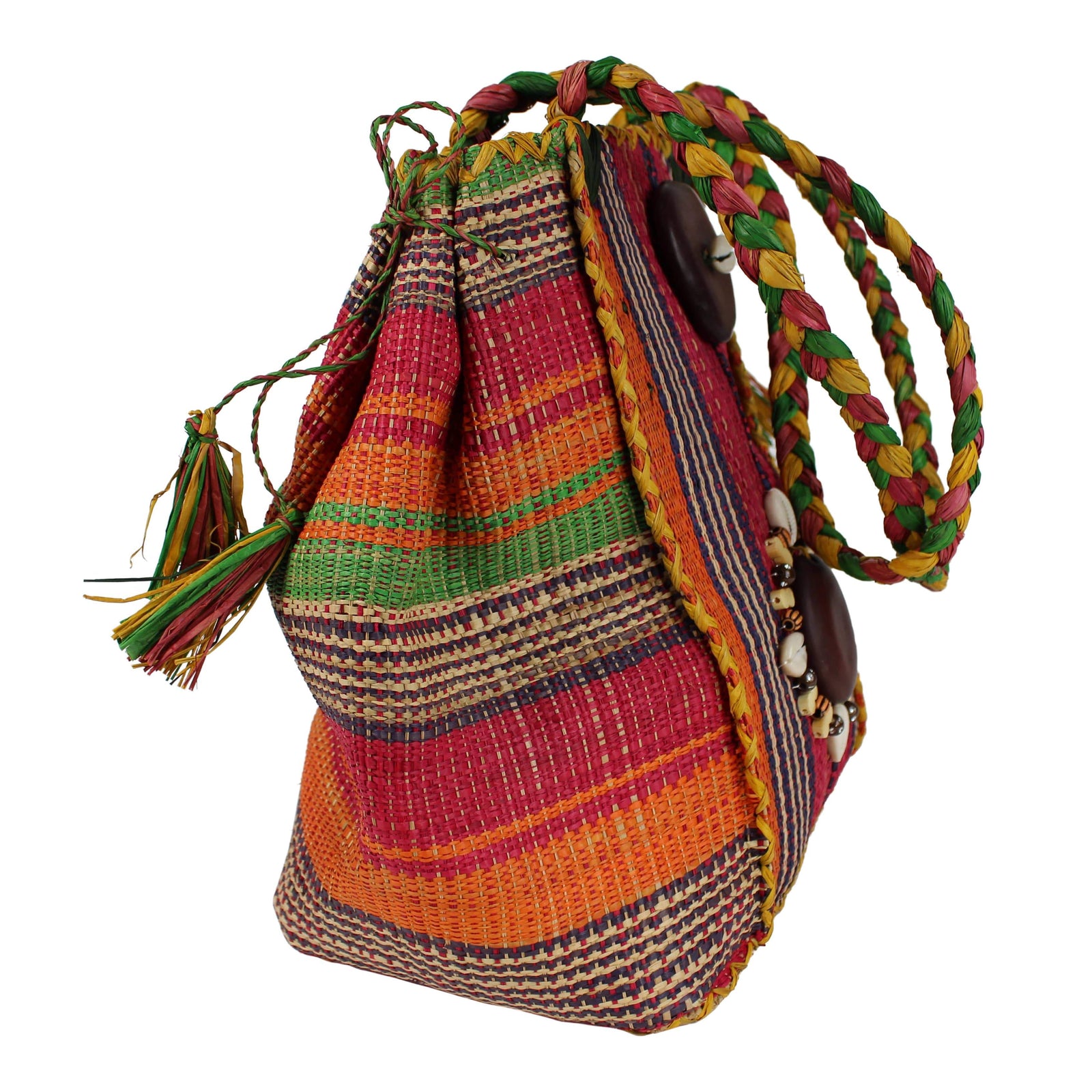 Raffia Fibers Hand Woven Shepherd African Bag | Afrilege