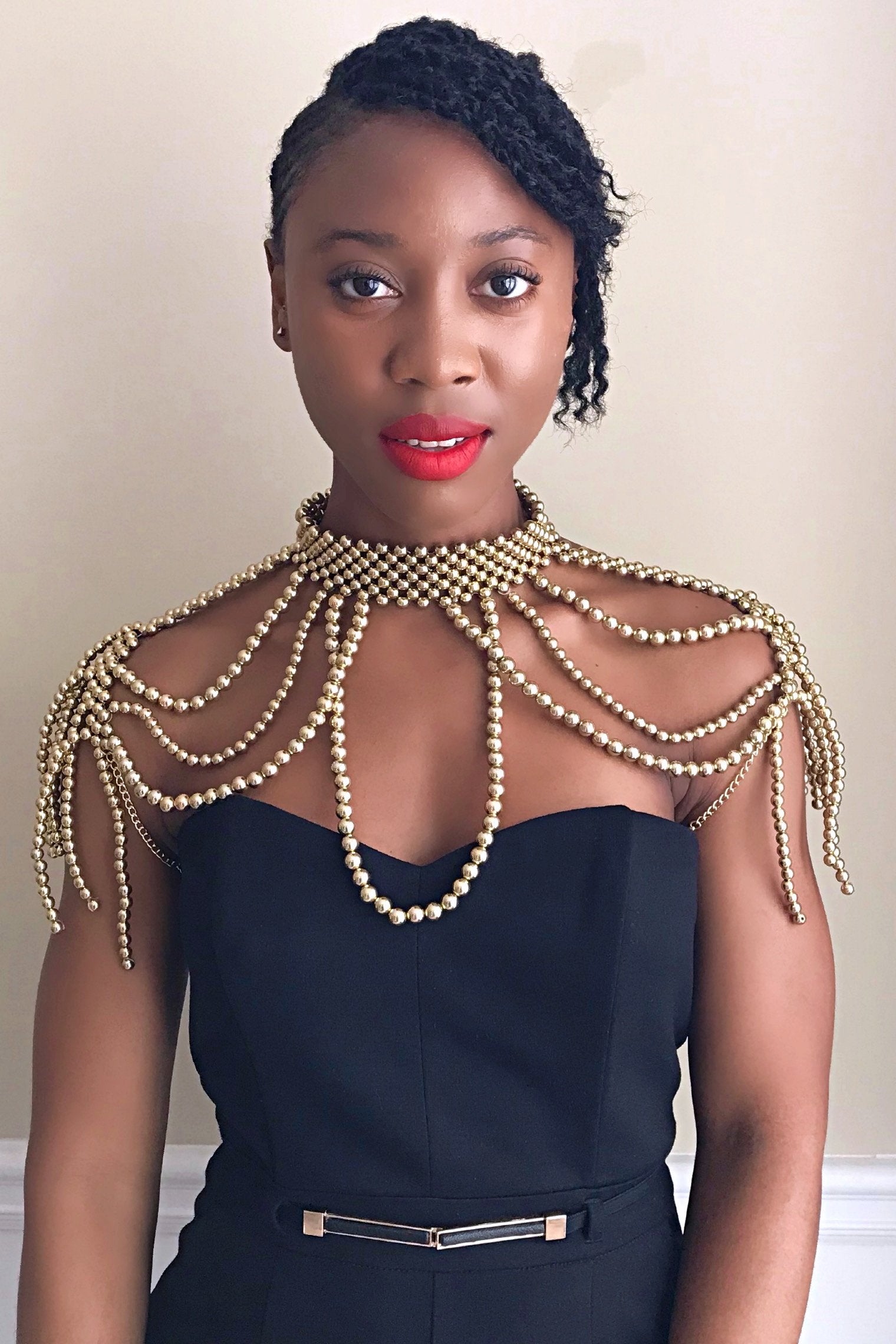 Beaded Maxi Statement Choker Necklace | Afrilege