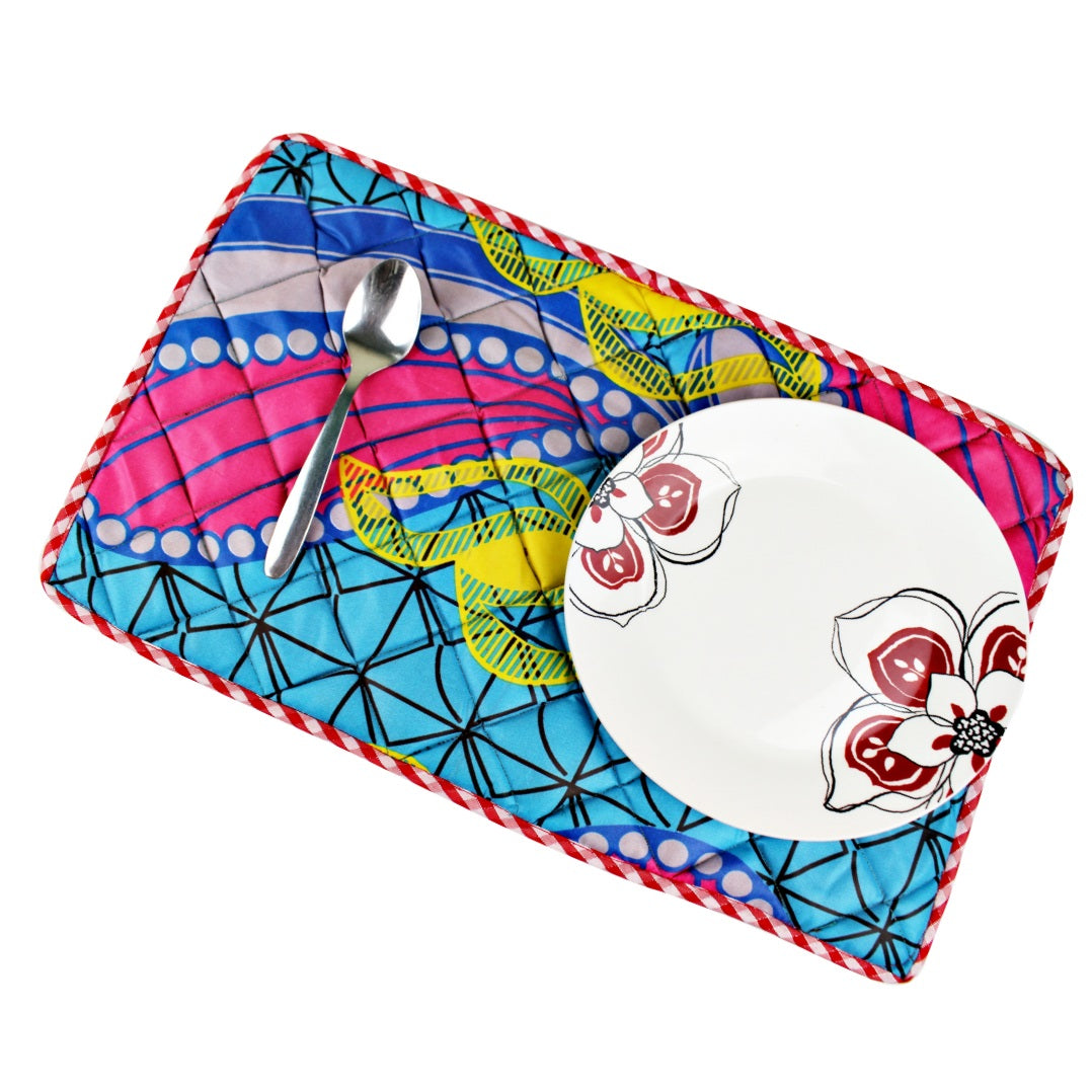 Reversible African Print Dining Placemats / Ankara Table Mats (Brown ...