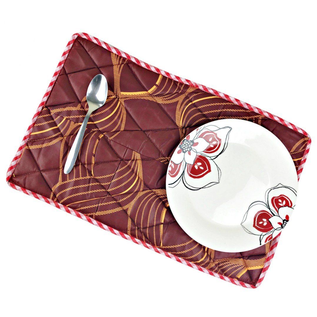 Reversible African Print Dining Placemats / Ankara Table Mats ( Brown ...