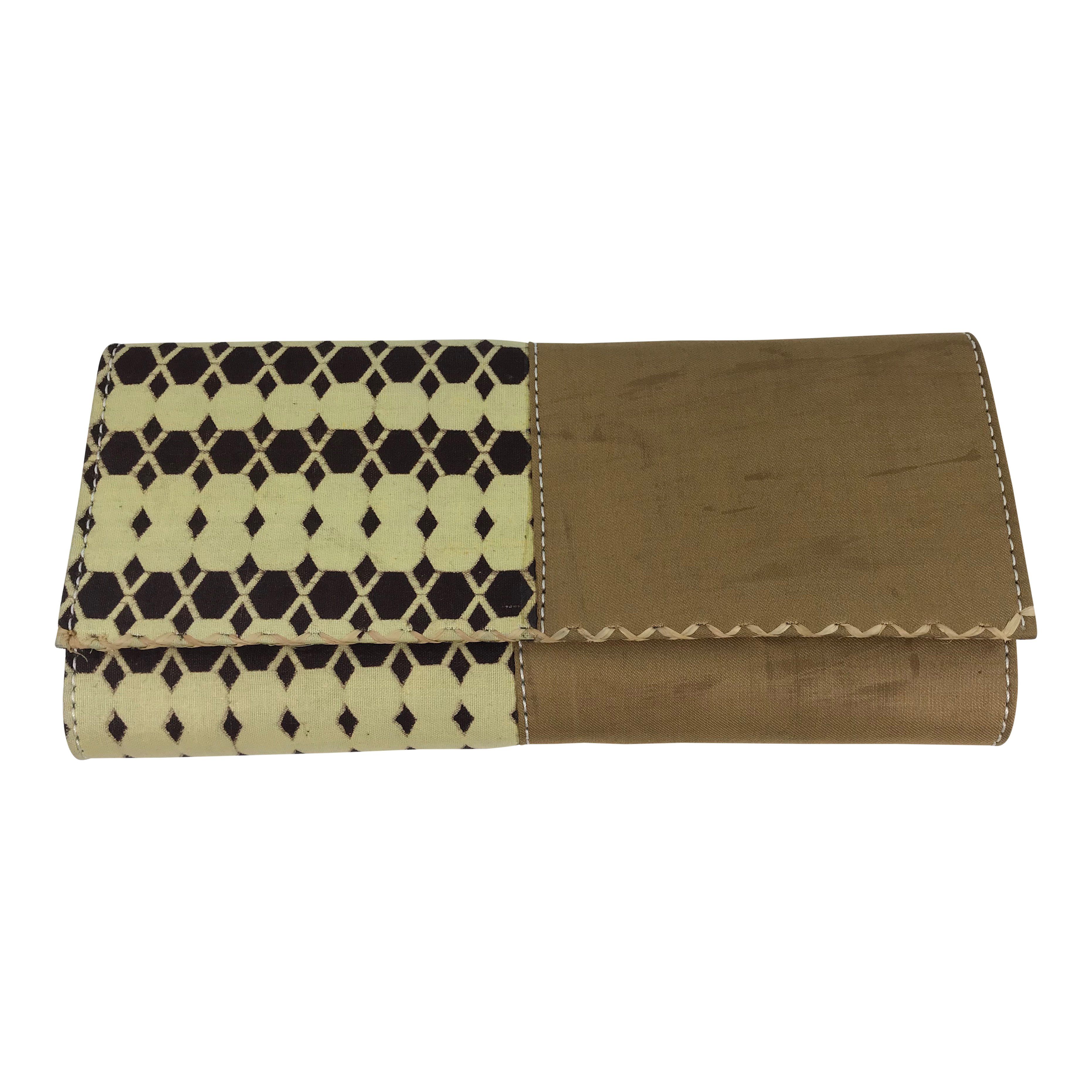 Aveye African Print Ankara Purse Wallet - Brown | Afrilege