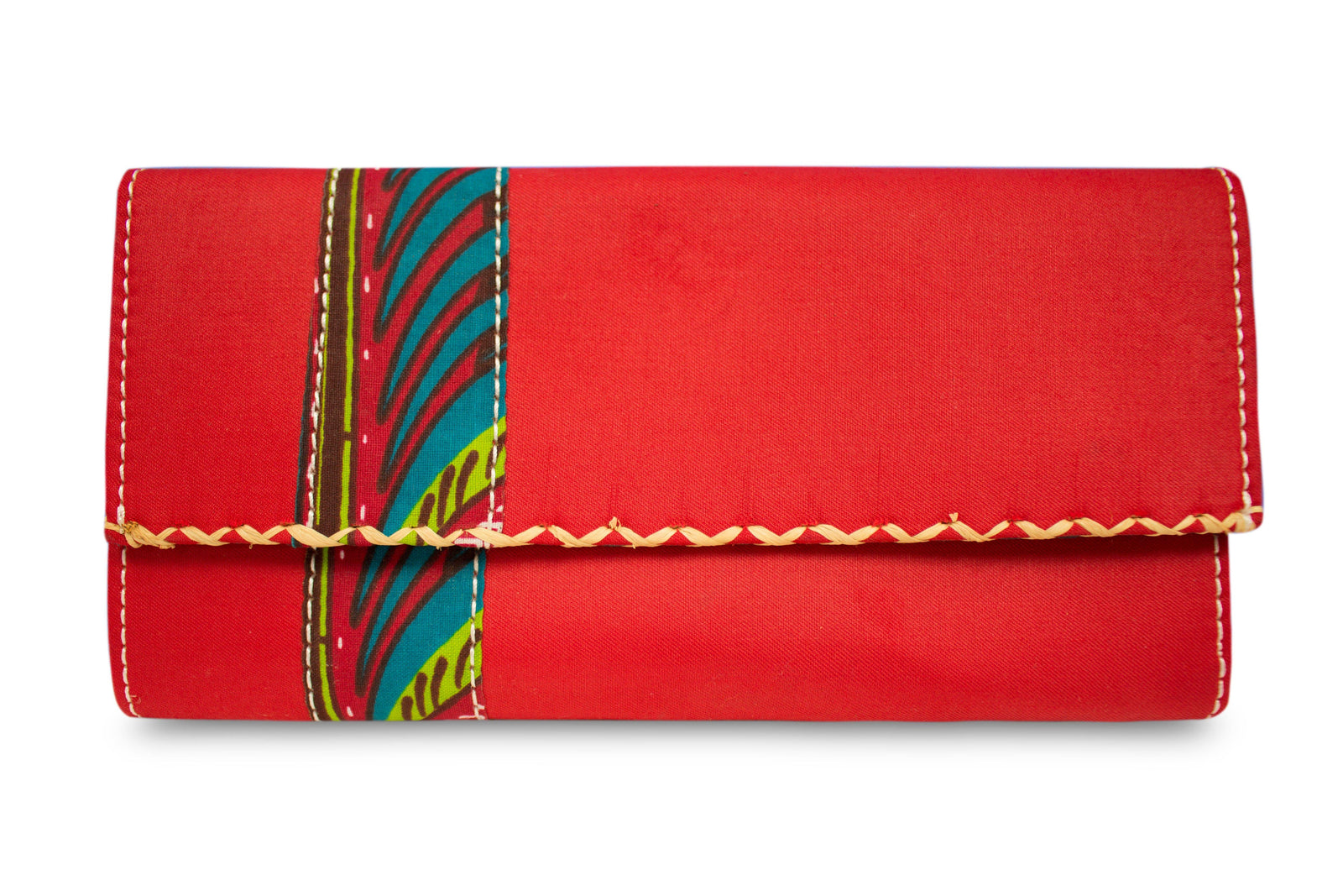 Ayana African Print Purse Wallet (Red) | Afrilege